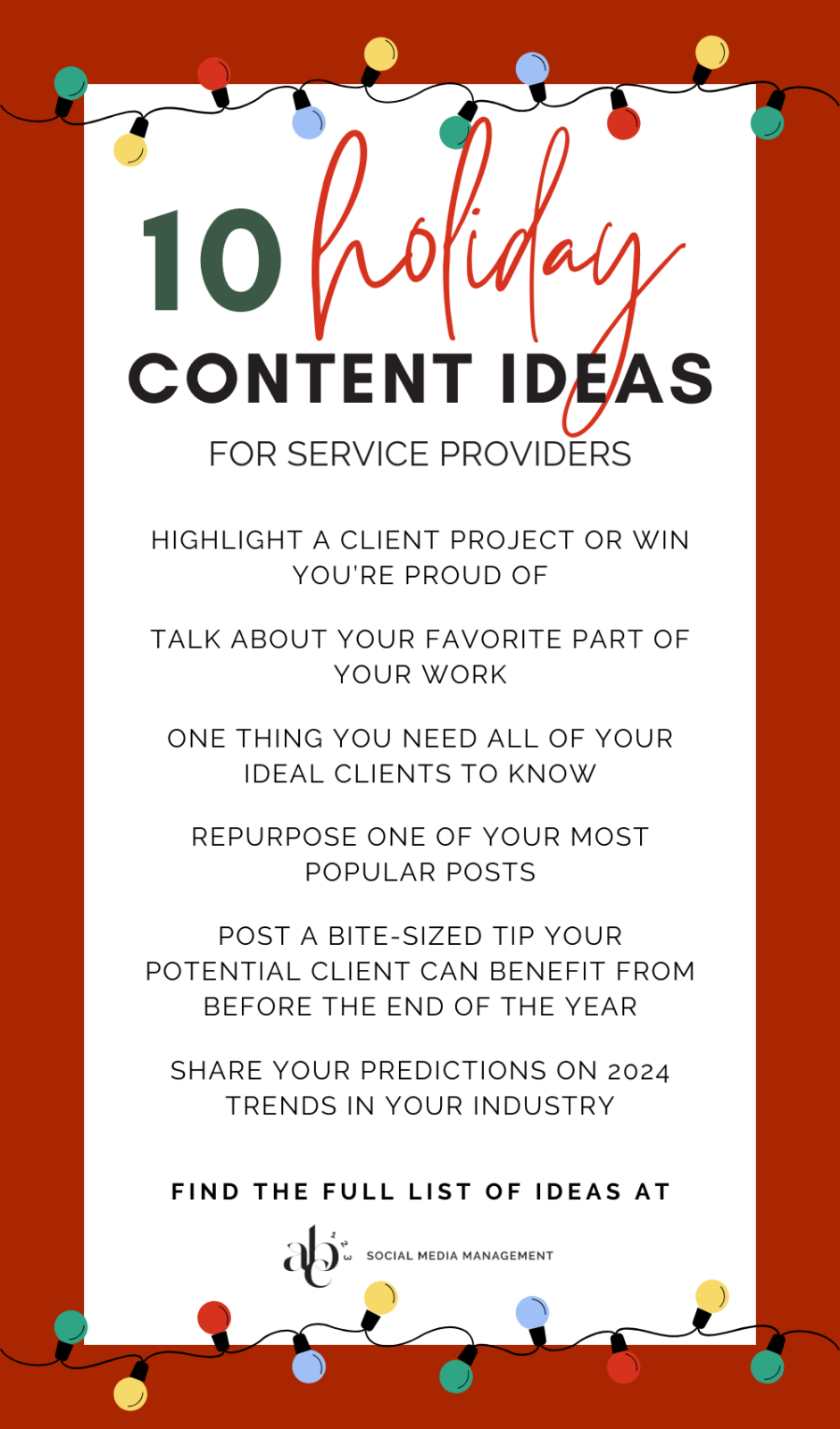 Holiday Content Ideas for Service Providers